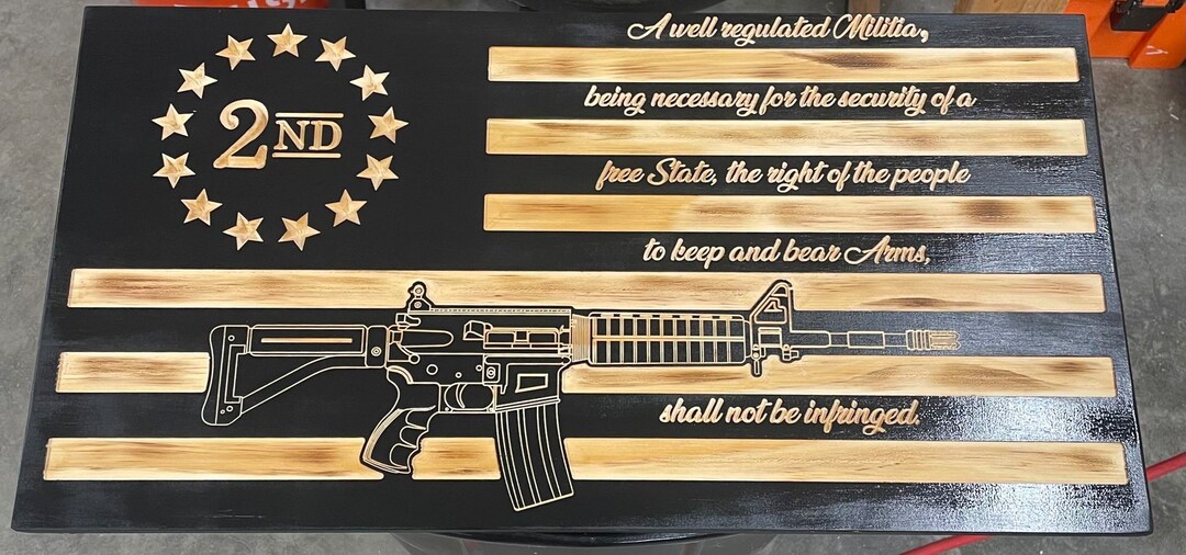 2nd Amendment American Flag Wood Sign American Made - Etsy