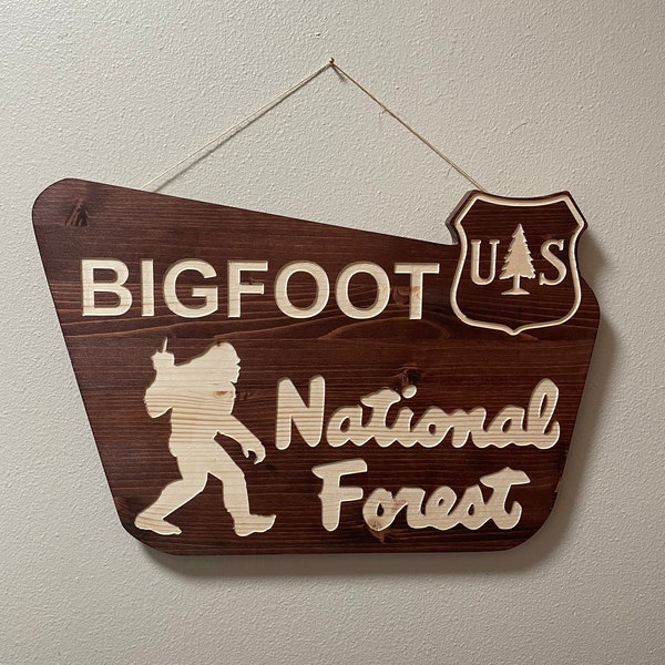 Wood Bigfoot Sign - Etsy