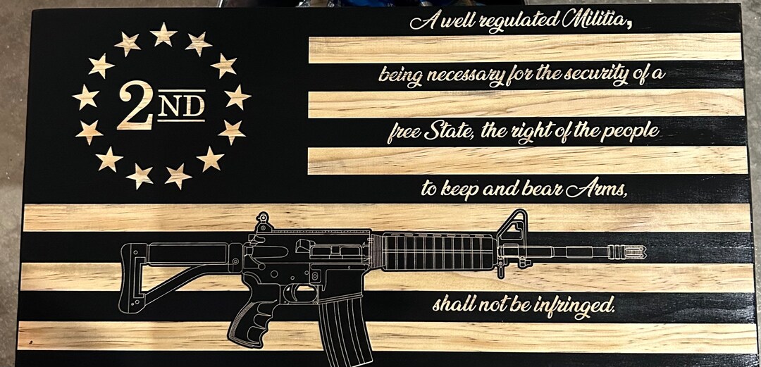 2nd Amendment American Flag Wood Sign American Made - Etsy