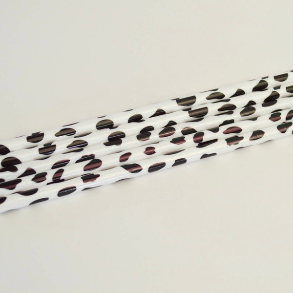 Cow Print Straws - Etsy