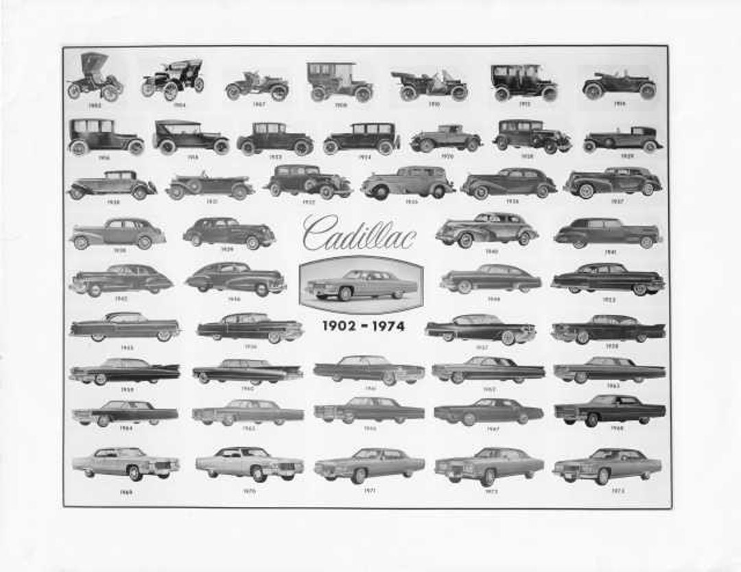 1902-1974 Cadillac Through the Years Press Photo 0108 - Etsy
