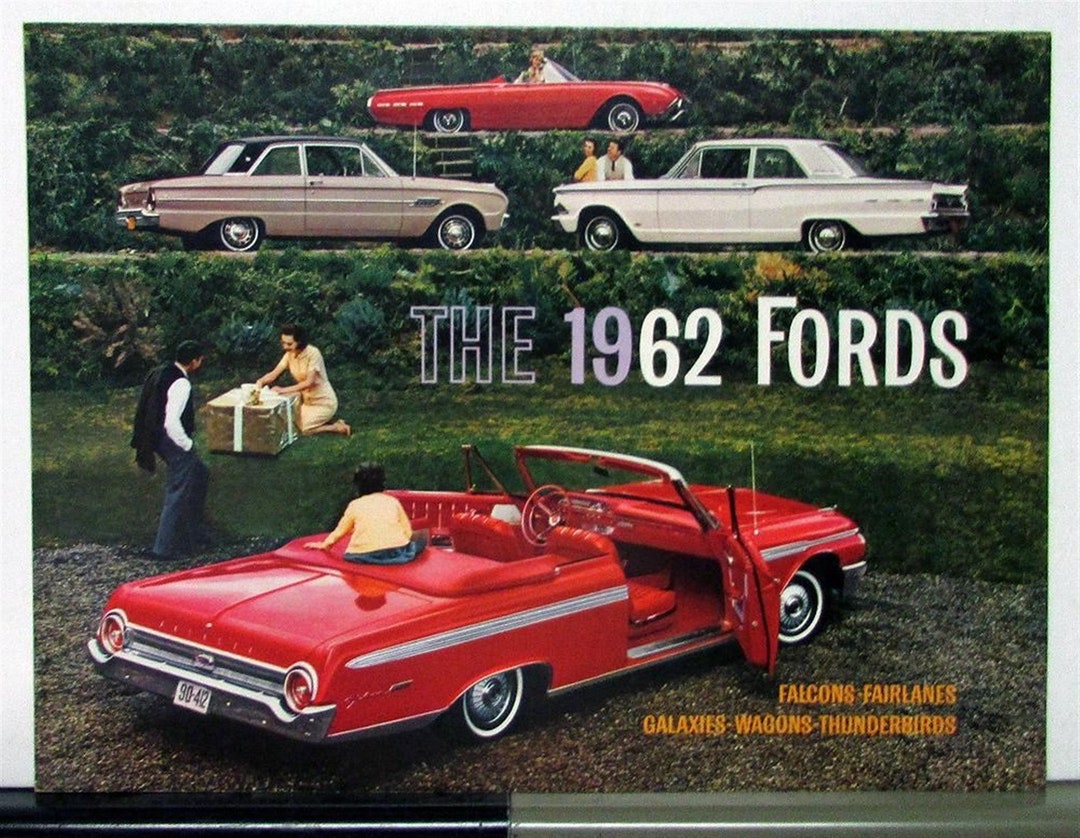 1962 Ford Falcon Fairlane Galaxie Wagons Thunderbird Sales Folder ...
