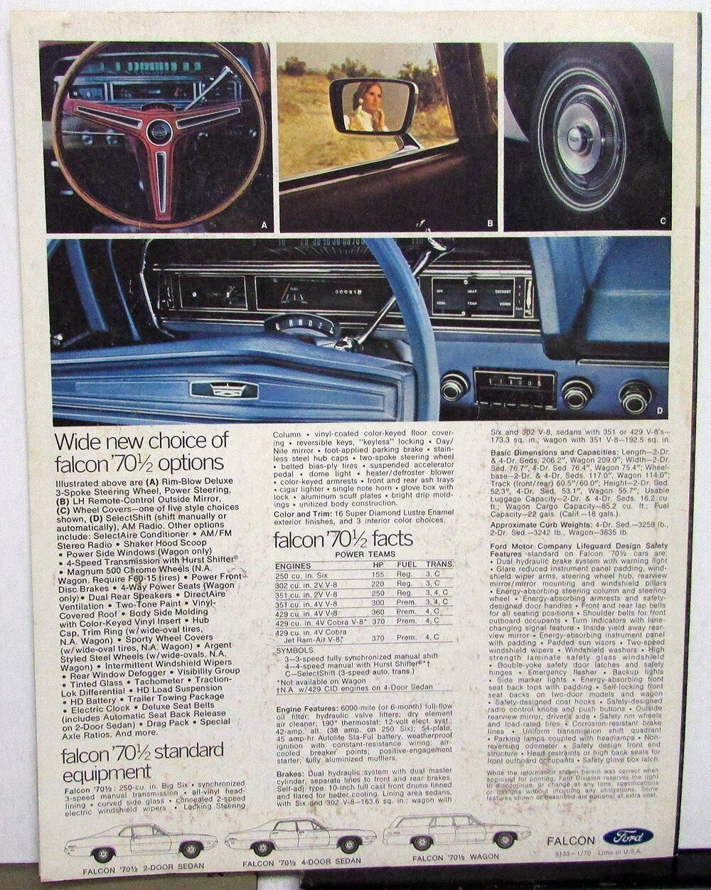 1970 1/2 Ford Falcon Sales Brochure New Edition of Americas - Etsy