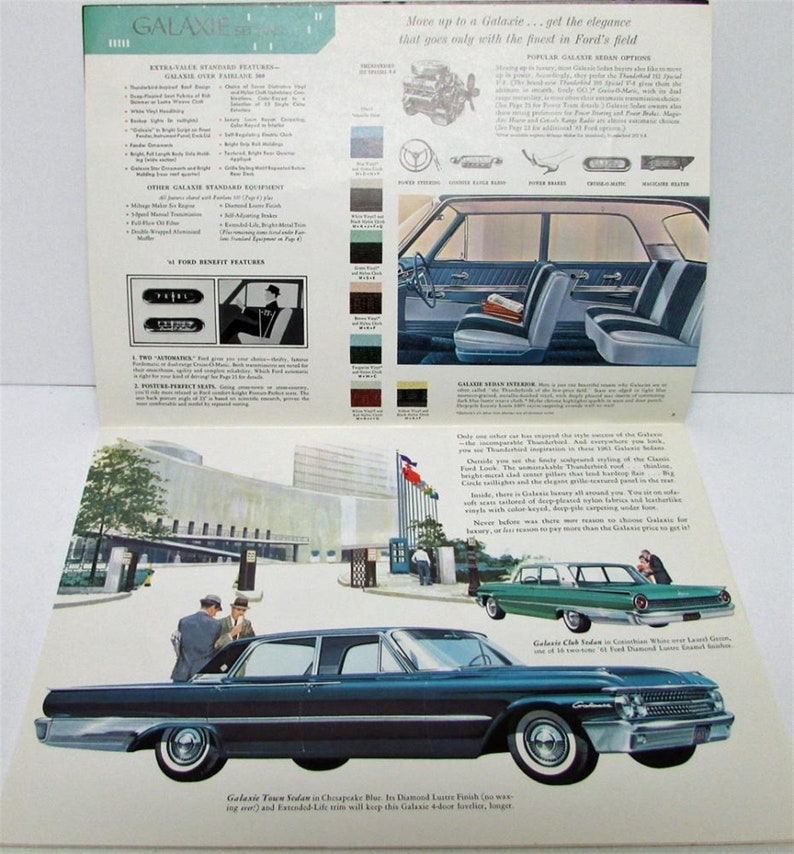 1961 Ford Fairlanes 500 Galaxie Station Wagon Sales Brochure - Etsy