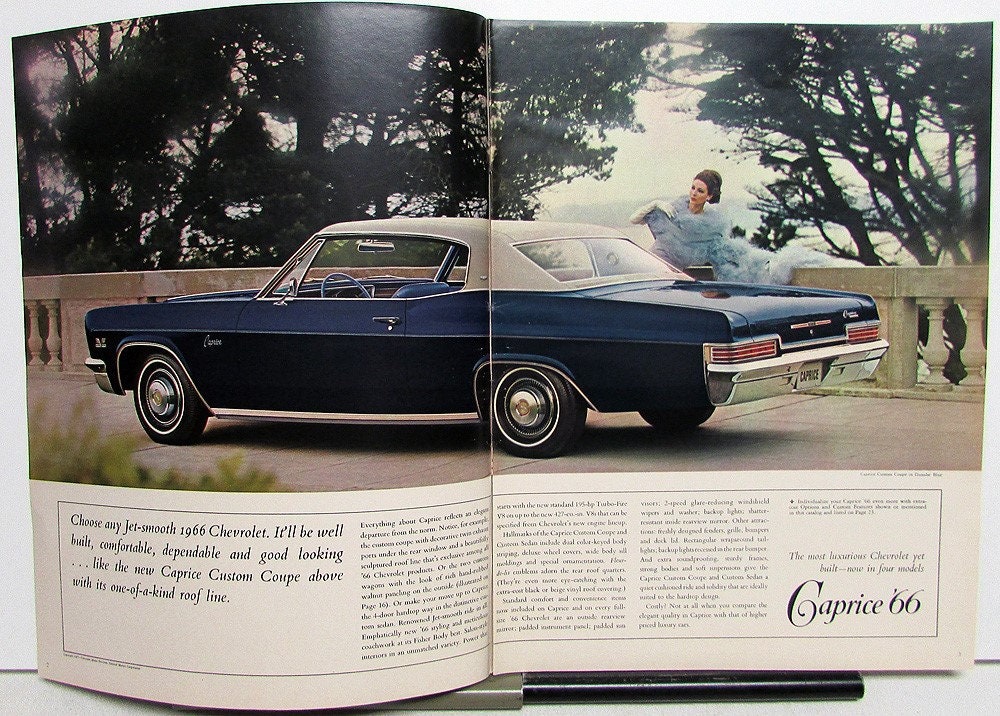 1966 Chevrolet Full Size Sales Brochure Caprice Impala Belair Biscayne ...