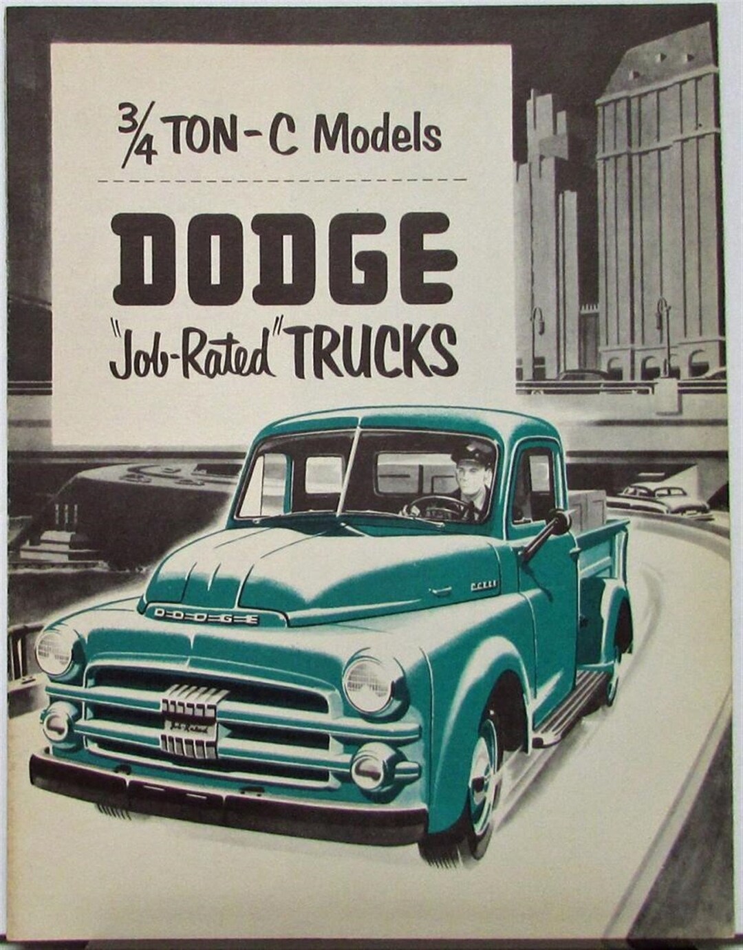 1951 Dodge Truck C Models Three Fourths Ton Sales Brochure Pickup ...