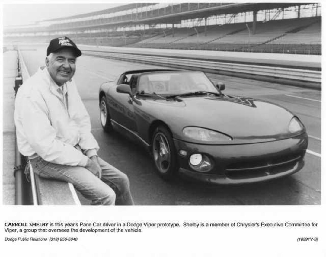 1991 Dodge Viper Prototype Indy 500 Pace Car Press Photo Poster ...
