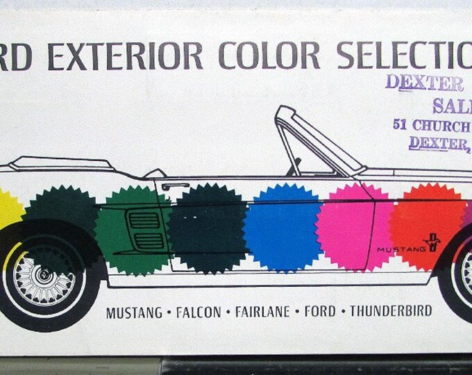 1967 Ford Paint Chips Dealer Brochure Colors Mustang Falcon Fairlane ...