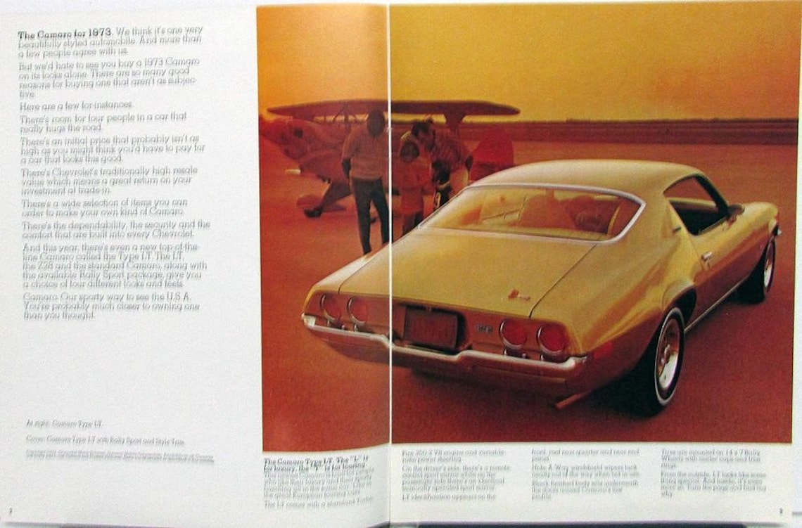 1973 Chevrolet Camaro Type LT Z28 Rally Sport Coupe REVISED Sales ...