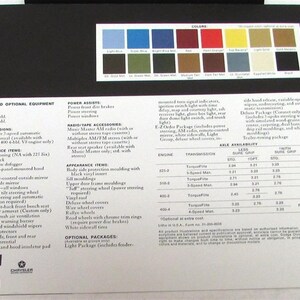 1972 Dodge Dealer Color Sales Brochure Folder Coronet - Etsy