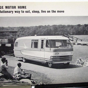 1963 Dodge Motor Home Dealer Sales Brochure B&W Vintage RV Camper ...