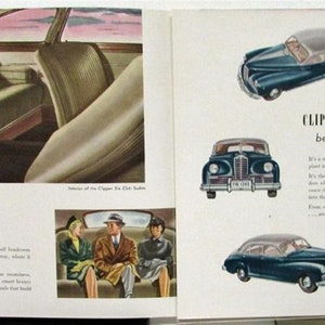 1946 Packard Clipper Six Color Sales Brochure Folder Original - Etsy