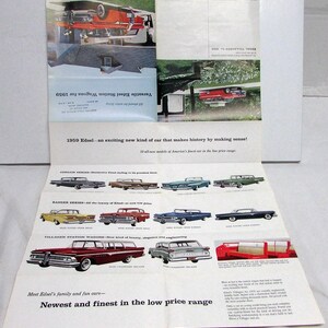 1959 Edsel Villager Station Wagon Color Sales Folder Mailer Original - Etsy