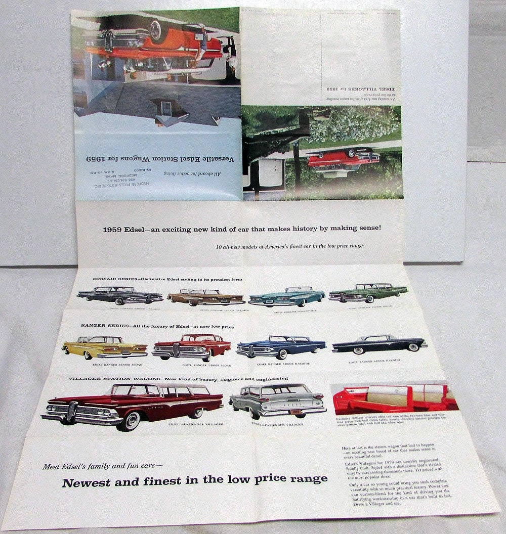1959 Edsel Villager Station Wagon Color Sales Folder Mailer - Etsy