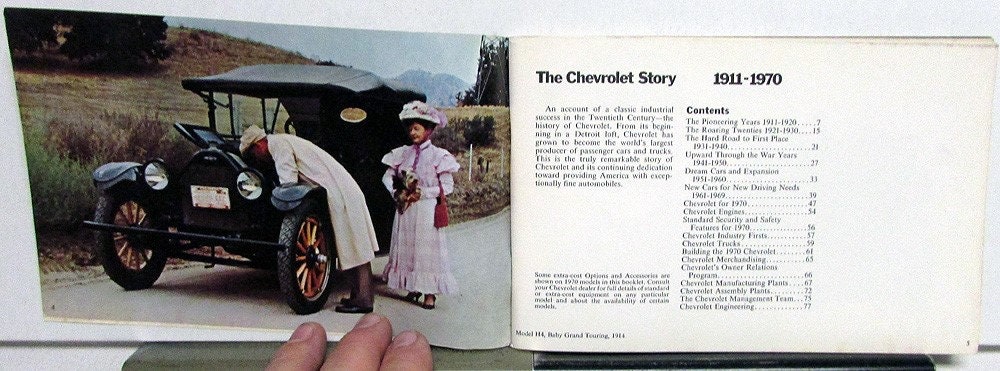 1911-1970 the Chevrolet Story Dealer Historical Brochure Booklet ...