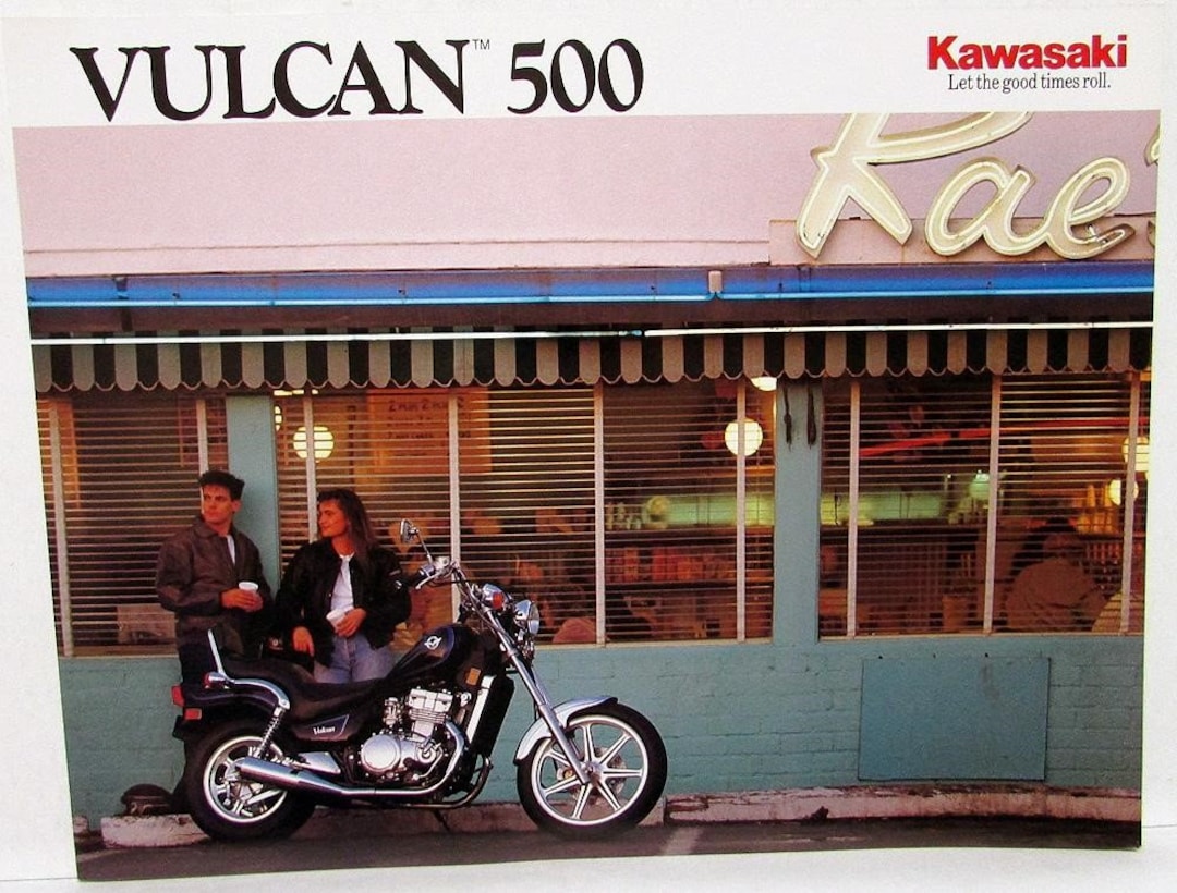 1990 Kawasaki Vulcan 500 Motorcycle Dealer Sales Brochure VN500-A1 Specs - Etsy