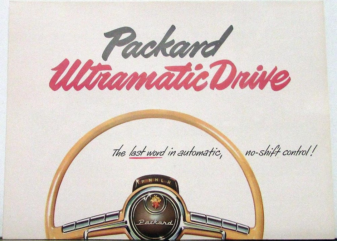1950 Packard Ultramatic Drive Features Sales Brochure Folder Original ...
