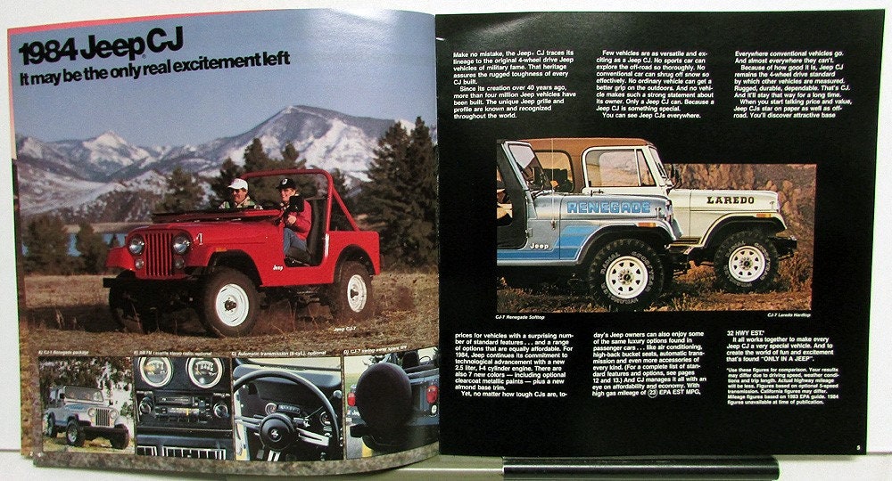 1984 Jeep CJ7 Scrambler J10 J20 Pick up ORIGINAL Handler Verkaufsbroschure Etsy