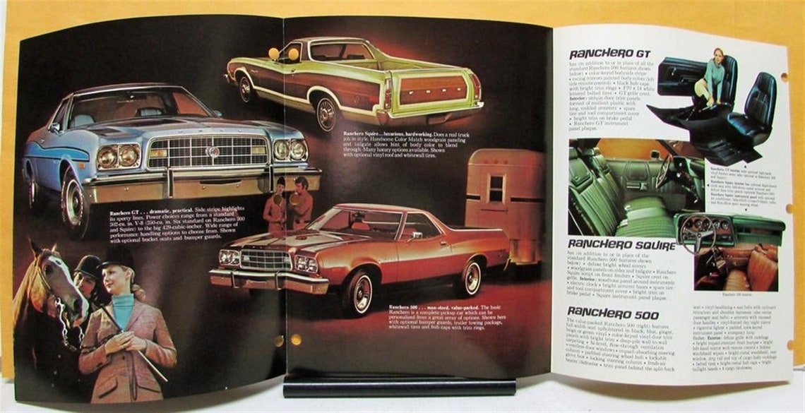 1973 Ford Ranchero Truck the Pickup Car Sales Brochure Folder - Etsy