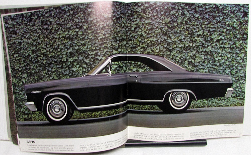 1966 Mercury Comet Cyclone GT Capri Caliente Sales Brochure Oversized ...