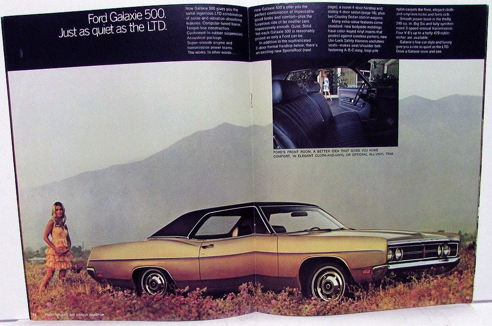 1970 Ford Full Size Sales Brochure LTD, XL, Galaxie, Custom - Etsy