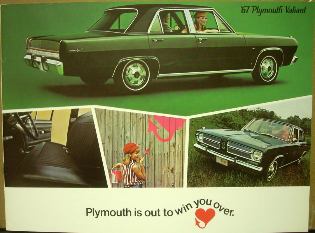 1967 Plymouth Valiant 100 200 Signet Original Color Dealer Sales ...