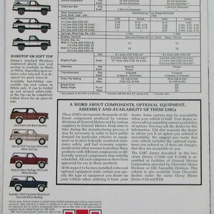 1979 GMC Jimmy 4WD C1500 K1500 Sales Brochure Folder Original - Etsy