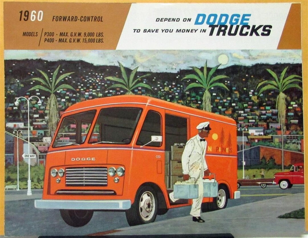 1960 Dodge Fwd Control Delivery Truck Model P300 & P400 Color Sales ...