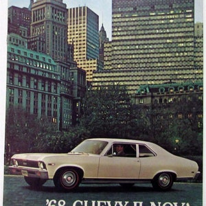1968 Chevrolet Chevy II Nova & SS Color Sales Brochure Original ...