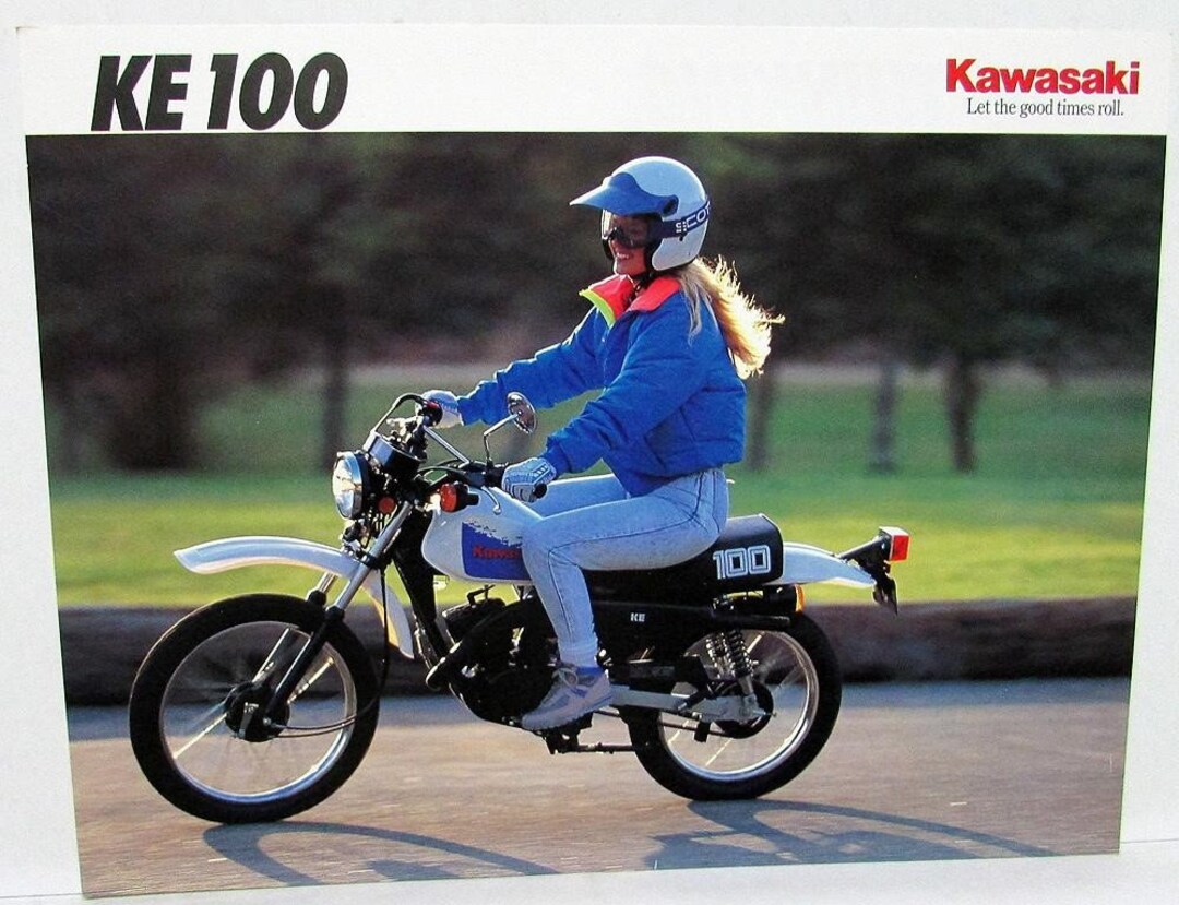 1992 Kawasaki KE 100 Motorcycle Sales Brochure Data Sheet KE100-B11 Specs - Etsy