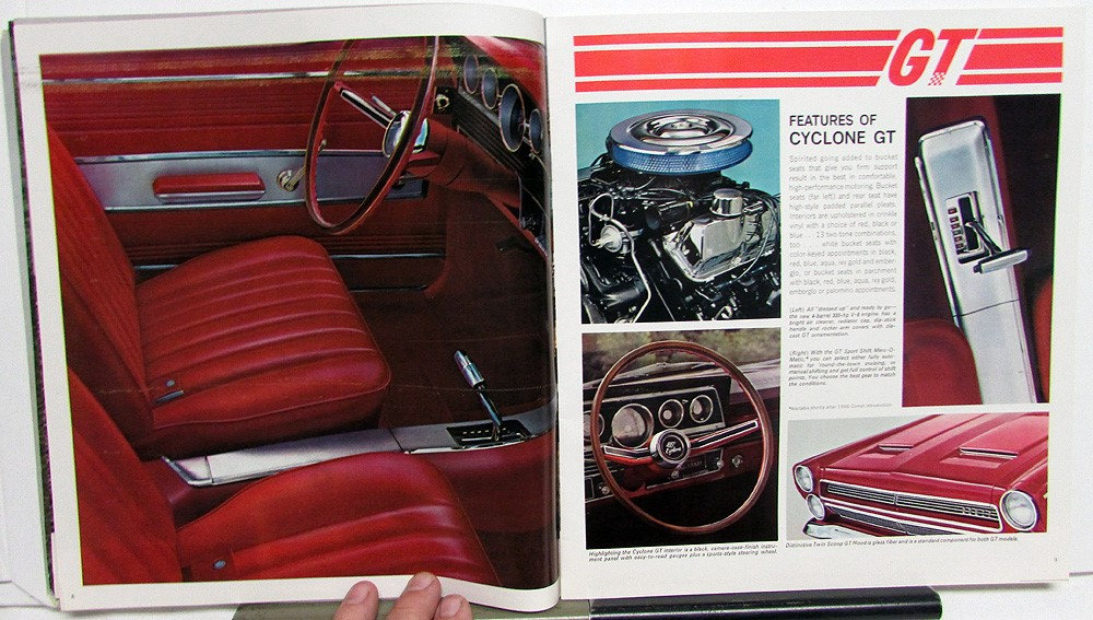 1966 Mercury Comet Cyclone GT Capri Caliente Sales Brochure Oversized ...