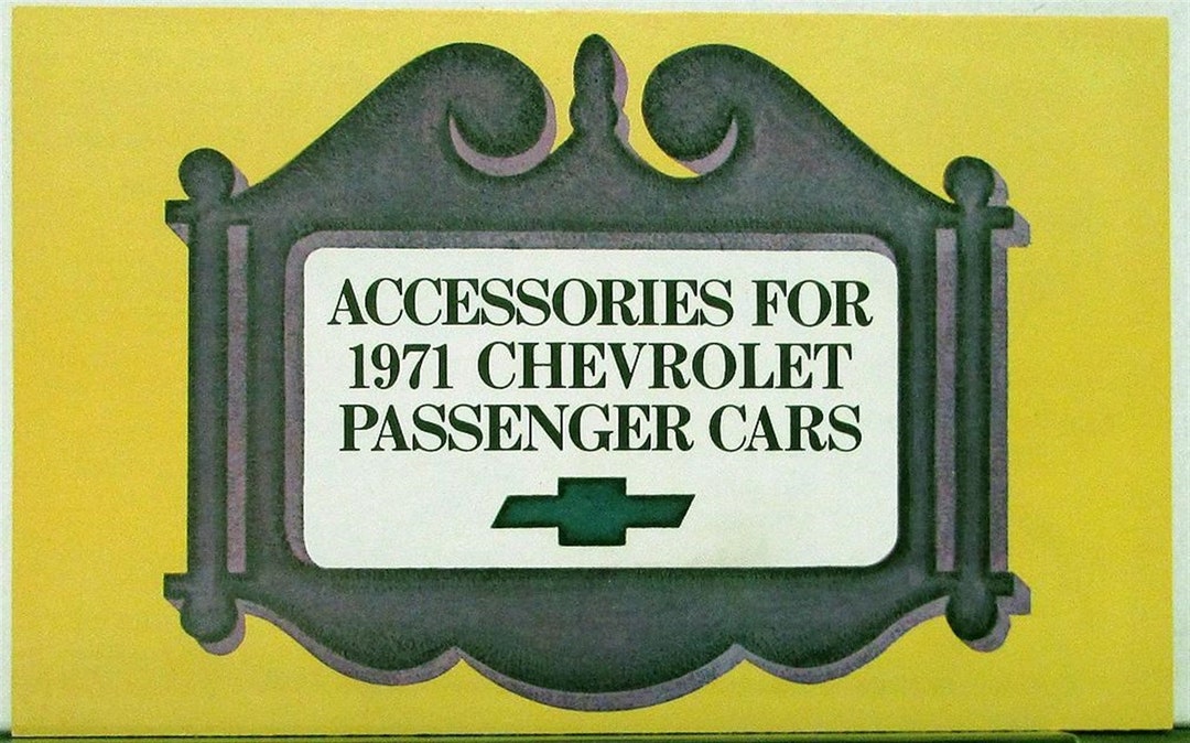 1971 Chevrolet Passenger Cars Accessories Sales Folder Color Original ...