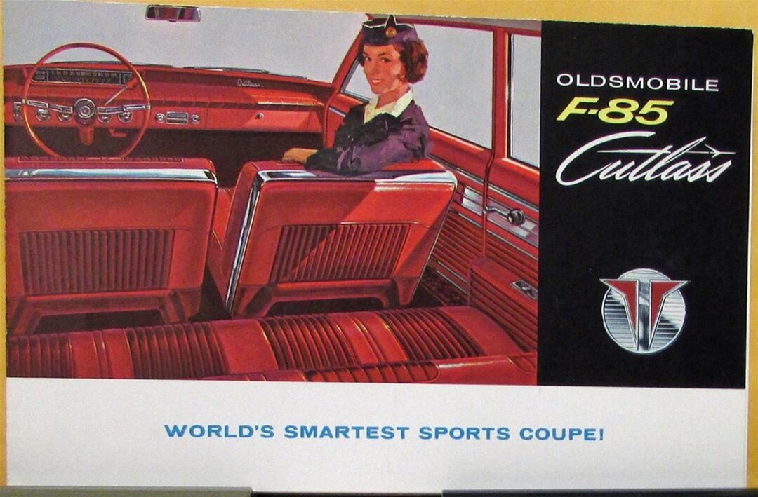 1961 Oldsmobile F85 Cutlass & Rockette 185 Engine Color Sales Folder ...