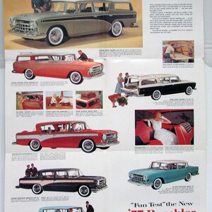 1957 AMC Rambler Cross Country Wagon Sedan Hardtop V8 Six Sales ...