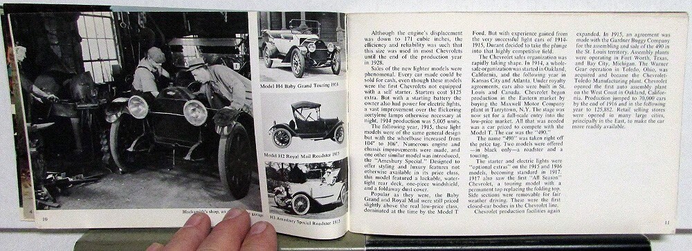 1911-1970 the Chevrolet Story Dealer Historical Brochure Booklet ...