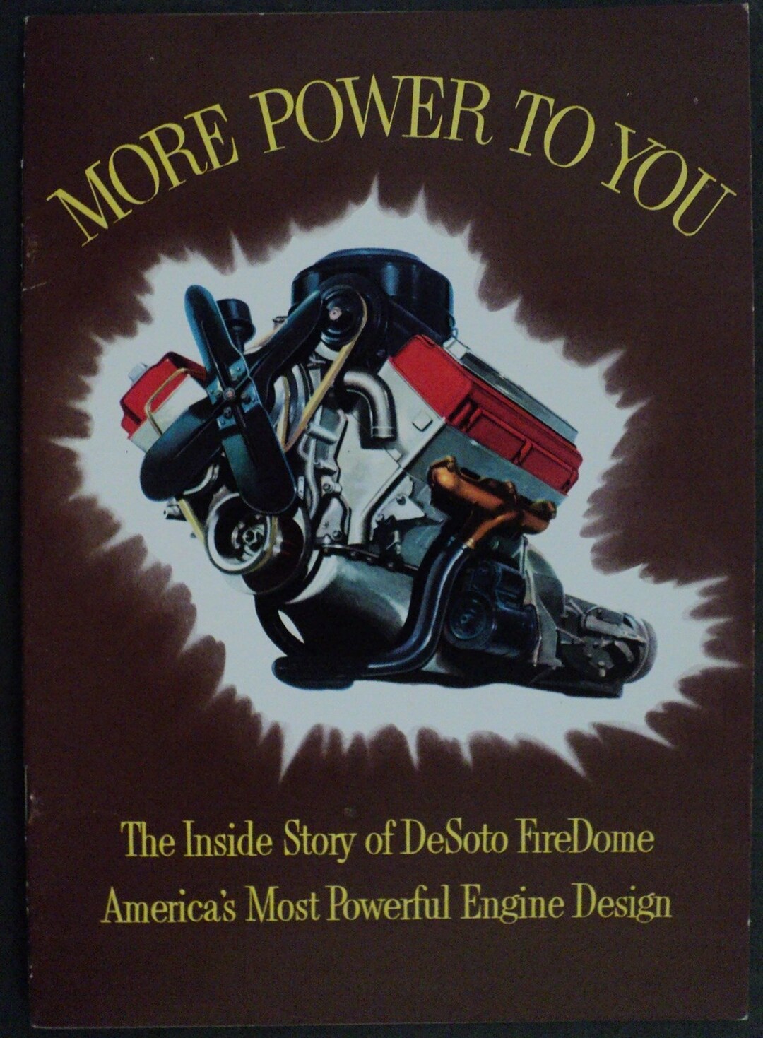 1952 Desoto Firedome V Eight Engine Design Insdie Story Dealer Sales ...