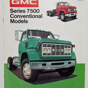 1972 GMC 7500 Series Conventional Truck Models Sales Brochure Original ...