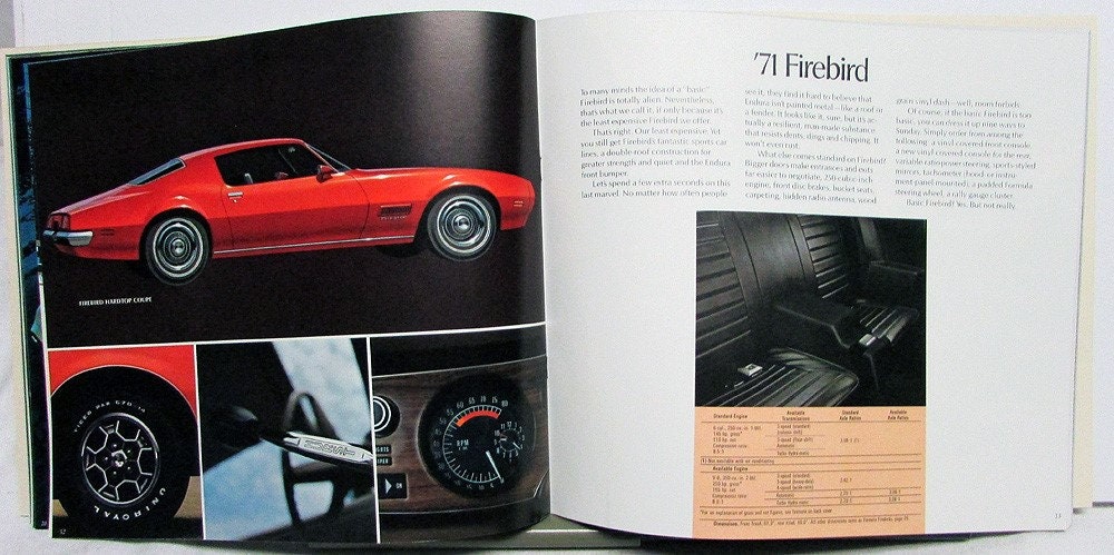 1971 Pontiac Prestige Dealer Brochure Full Line Firebird GTO - Etsy
