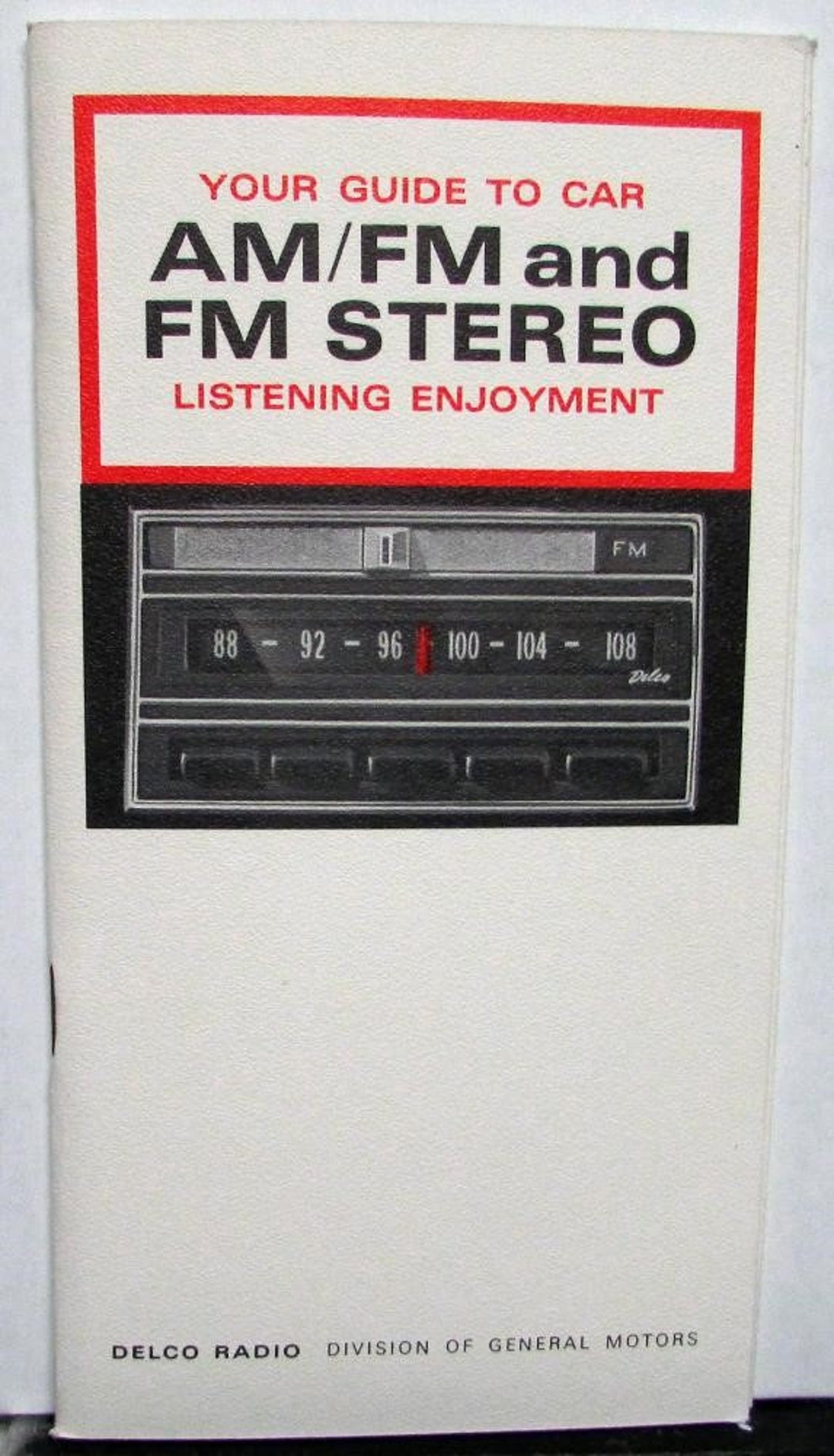 1965 Chevrolet Dealer Am/fm & Fm Stereo Car Radio Guide Brochure Delco ...