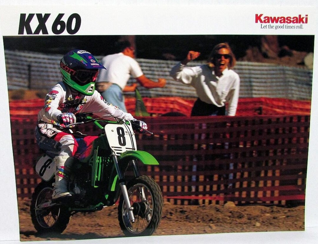 1992 Kawasaki KX 60 Motorcycle Dirt Bike Sales Brochure Data Sheet KX60 ...