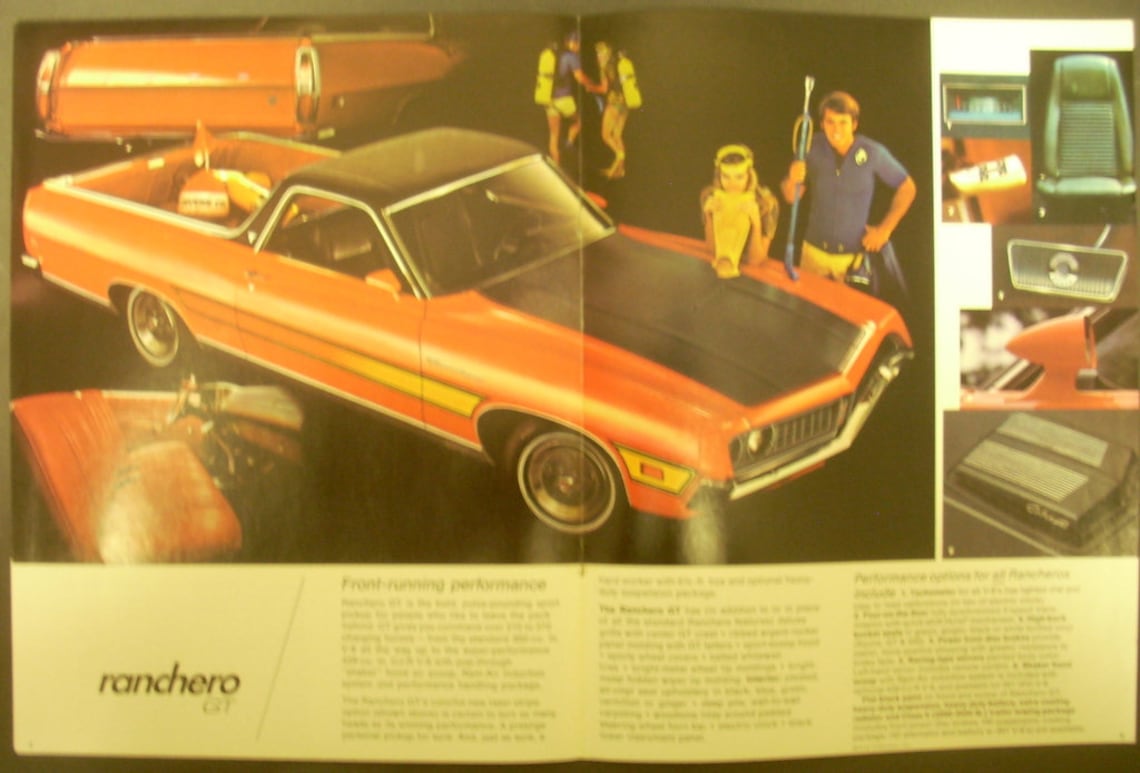 1971 Ford Ranchero 500 GT Squire Sales Brochure Dtd 12-70 - Etsy
