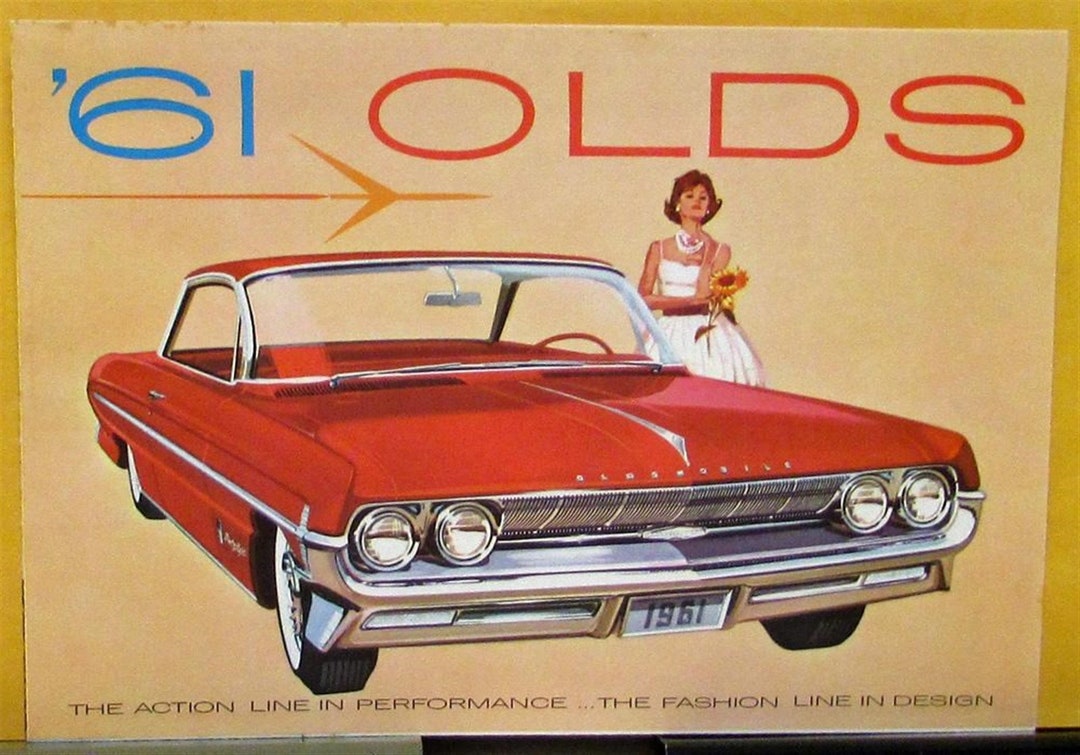1961 Oldsmobile 98 F85 88 Super Dynamic Sales Folder Color Rev 2 61 - Etsy