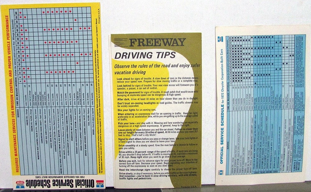 Early 1970s Chrysler Plymouth Dodge Dealer Service Promotional - Etsy