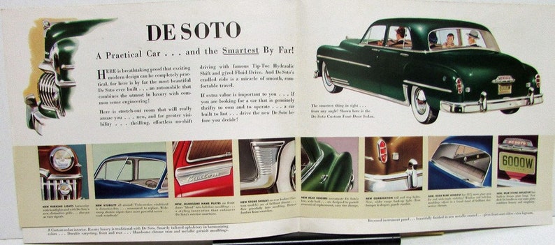 1950 Desoto Deluxe Custom Sedan Coupe Sportsman Suburban Wagon - Etsy