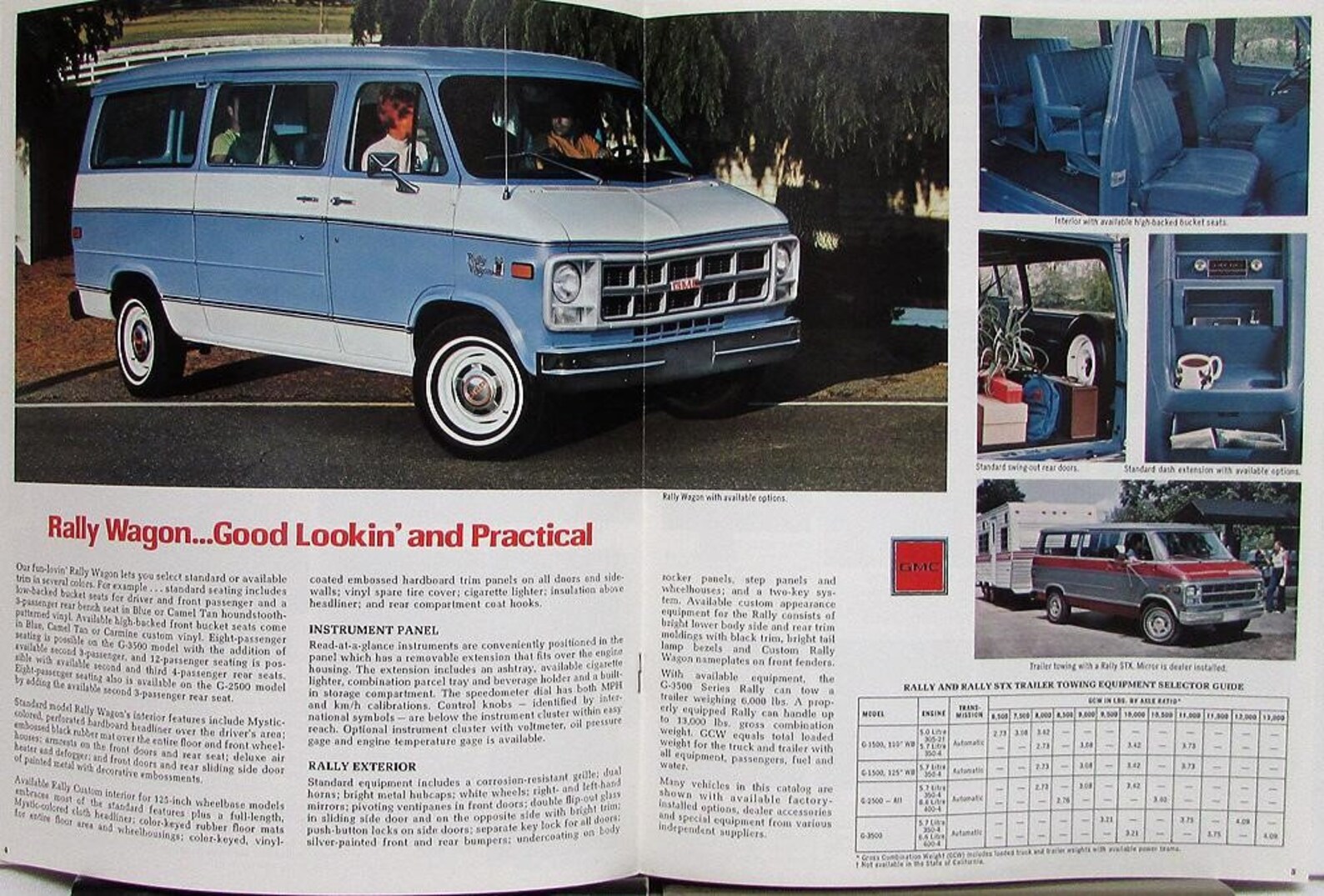 1979 GMC Rally & STX Wagons Van G1500 G2500 G3500 Sales Brochure ...