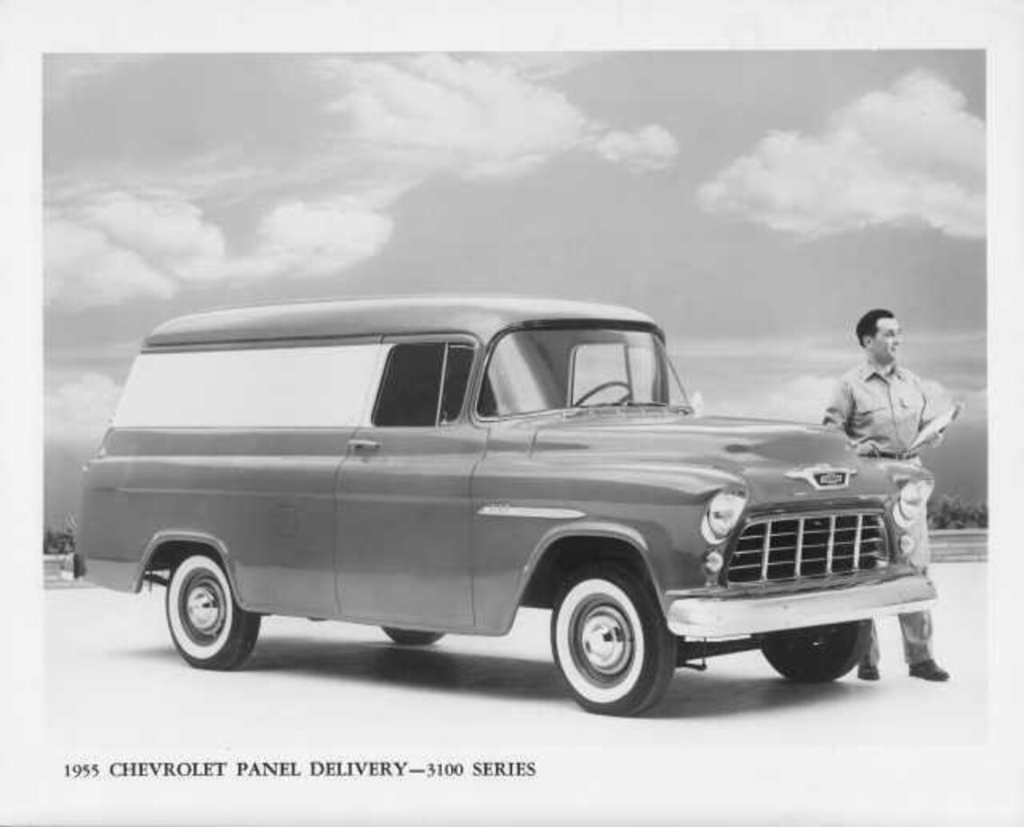 1955 Chevrolet 3100 Series Panel Delivery Truck Press Photo & Release ...