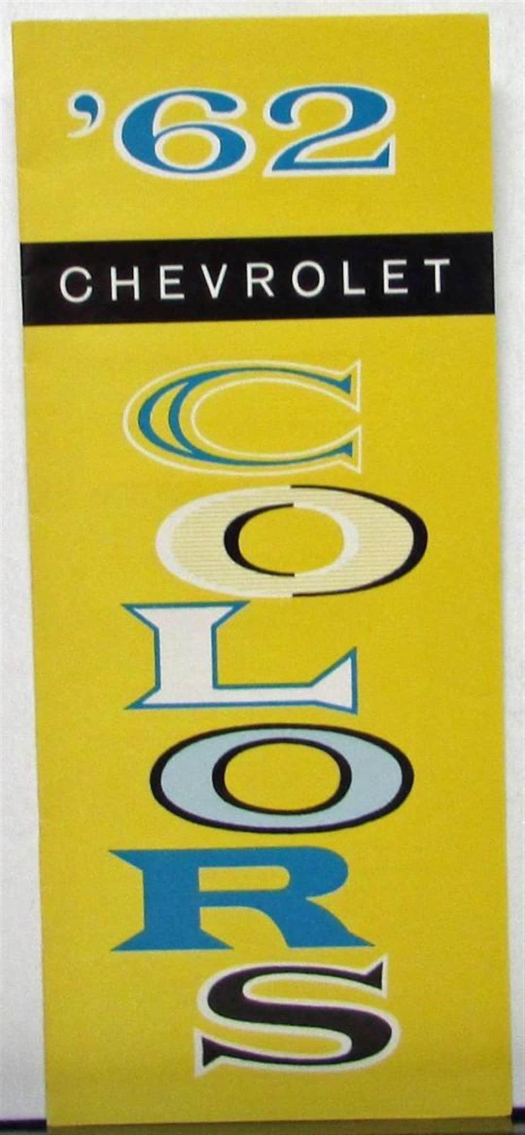 1962 Chevrolet Paint Chip Colors Solid & Two Tone Sales Folder Original ...