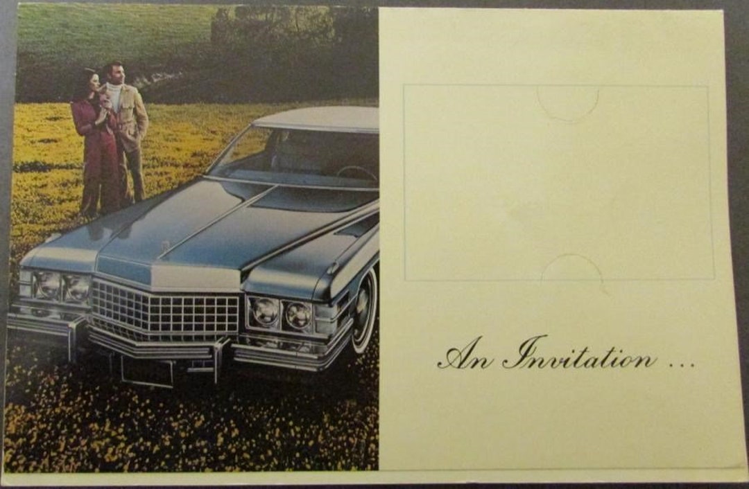 1974 Cadillac Test Drive Invitation Sales Card Folder Original Color - Etsy