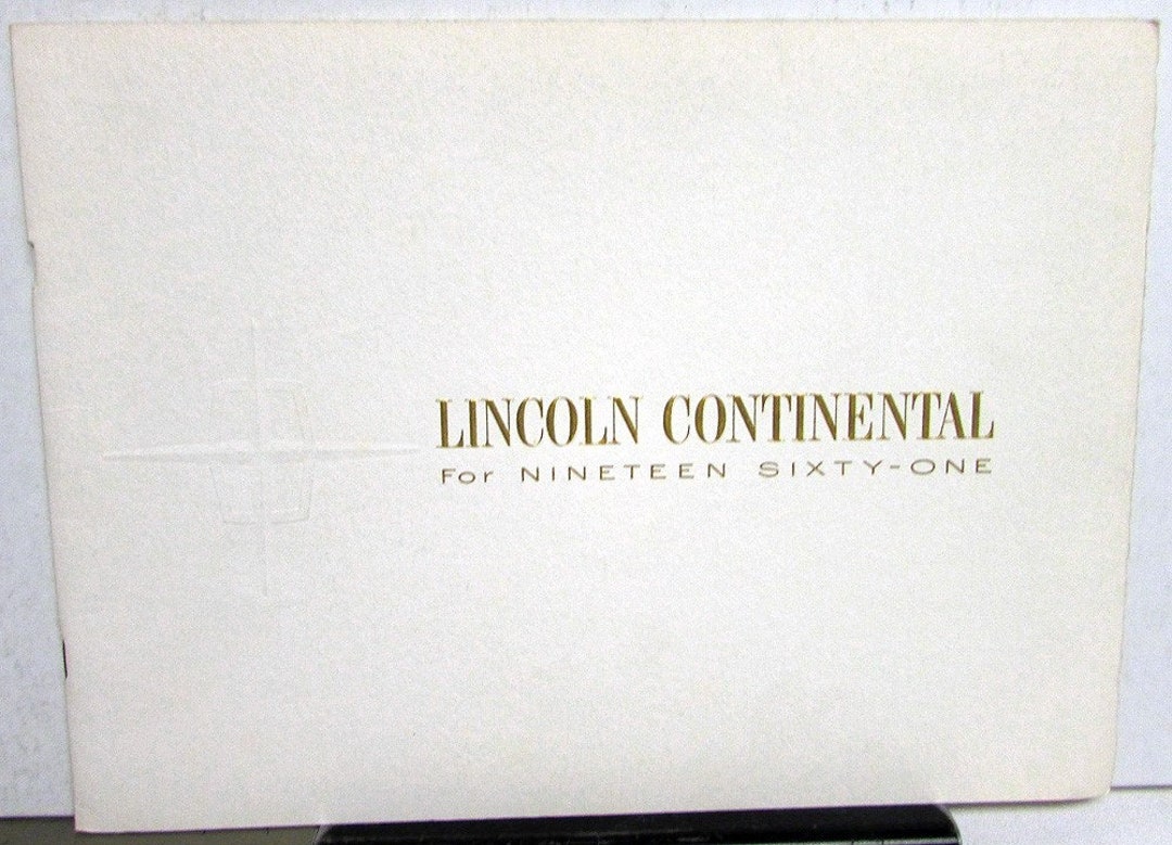 1961 Lincoln Continental Sales Brochure Oversized Original - Etsy