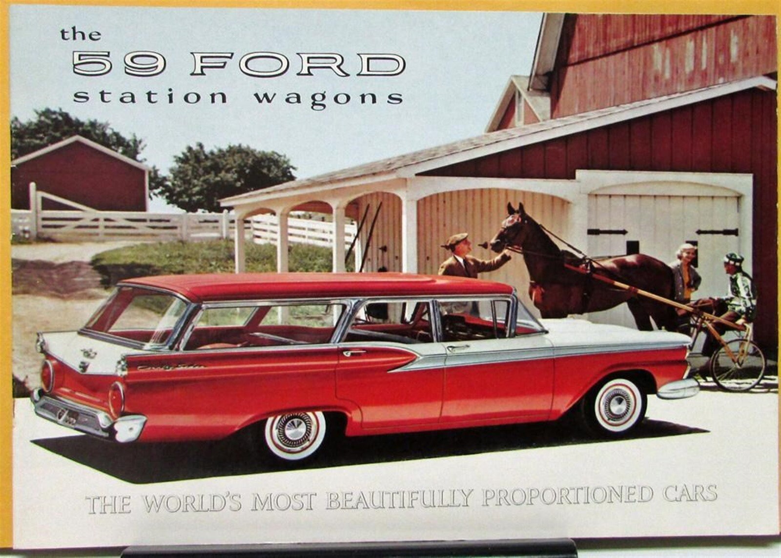 1959 Ford Country Sedan Squire Ranch Station Wagon Sales Brochure XL ...